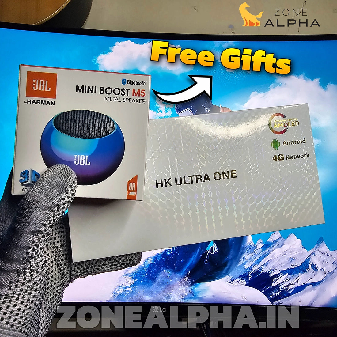 HK Ultra One Smartwatch: Super AMOLED Display, 4G WiFi Enabled - Zone Alpha